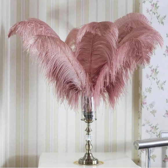 Accents | 1 Pack Dusty Rose Feathers Size 1214 Inches Wedding Party ...
